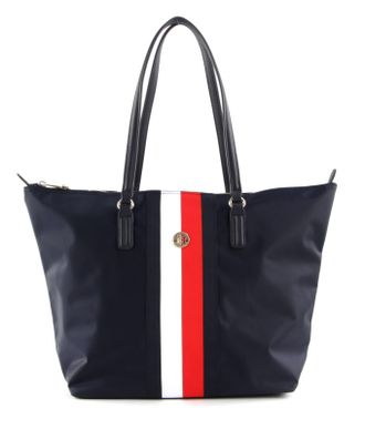 Tommy Hilfiger Damen Corporate Tote Shoppertasche Handtasche Blau ONE SIZE