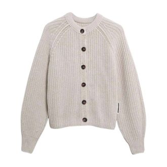 Armedangels Selmaa Cardigan - Femme - Pulls - Beige - Taille: 42 FR