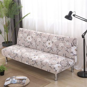 Generic Sofabezug Ohne Armlehnen Futon Abdeckung Stretch-Schonbezug F&uuml;r Klappsofa Moderner Druck Sofabett&uuml;berzug Waschbarer Schutz F&uuml;r 2-/3-Sitzer Futonbezug 