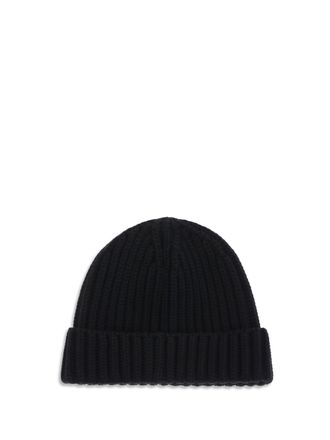 Prada Mens Virgin Wool Beanie Hat Nero Fleece Ovis Aries E Hairbands