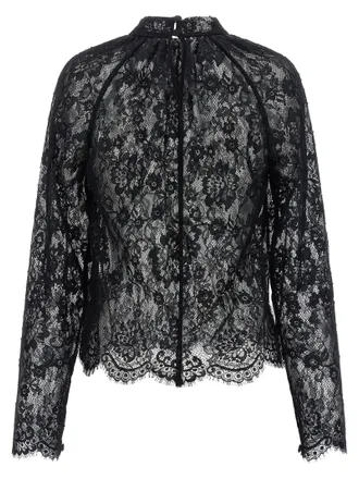 Self Portrait Lace Blouse - Black