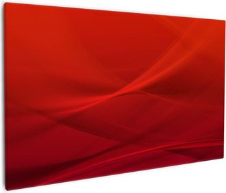 Wallario Leinwandbild Abstrakte rotes Muster - roter Stoff - Wandbild 60 x 90 cm: Kunstdruck | Brillante lichtechte Farben | hochauflösend | verzugsfrei