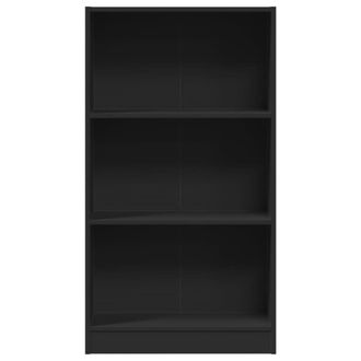 Generic B&uuml;cherregal, Modernes, Minimalistisches Offenes Lagerregal, Ausstellungsregal f&uuml;r Wohnzimmer, B&uuml;ro und Schlafzimmer (Schwarz 46)