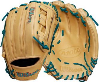 Wilson Herbst 2024 A1000 DW5 Infield Baseball-Handschuh, 30,5 cm, Blond/Blaugr&uuml;n/Orange, Rechtsh&auml;nder