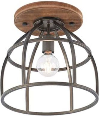 Lindby [GEBRAUCHT] B-Ware Lindby Rutger Deckenlampe Deckenlampe Deckenlicht E27 Rund Mit K&auml;figschirm
