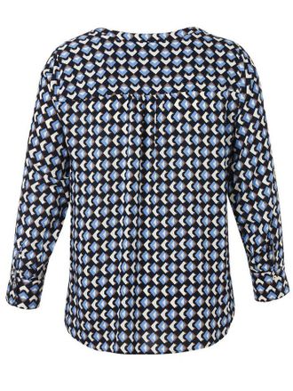 Via Appia Due Klassische Bluse Bluse V-Ausschnitt 1/1 Arm Druck