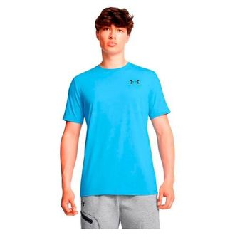 Under Armour T-Shirt de Sport Colorblock pour Homme, (469) Bleu Horizon / / Noir, Taille XS