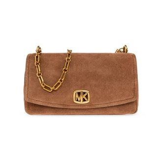 Michael Kors Petit sac port&eacute; &eacute;paule convertible Bryant en daim - Femme - Sacs - Brun - Taille: ONE Size