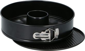 Alpina Backform Set 3-teilig, Springform 26 cm rund, Rohrboden Einsatz und Flachboden, Inkl. Antihaftbeschichtung und Tortenring verstellbar, ideale Kuchenfo