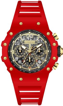 Invicta Racing 69654 Herrenuhr - Quarzwerk - Acryl mit goldenem Zifferblatt - 43 mm