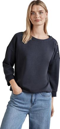 Street One Damen A321943 Shirt Im Silk Look, Night Sky Blue,34