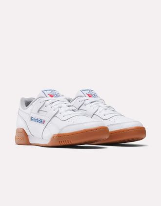 Reebok Workout Plus - Wei&szlig;e Sneaker mit Gummisohle