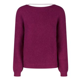 Patrizia Pepe Femme, Pulls, Violet, Taille: 42 FR Pull &agrave; dos en V