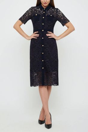 Gerard Darel Robe longue en dentelle - PHYLIS - Marine