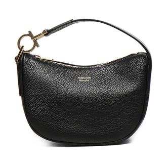 Ferragamo Femme, Sacs, Noir, Taille: ONE Size Sac à poignée en cuir de veau martelé