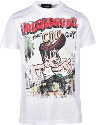 Dsquared2 Homme, Tops, Blanc, Taille: XS T-shirt