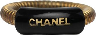 Chanel bague à logo plaqué or à logo (2001)