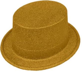 Generic Chapeau de cowboy &agrave; paillettes pour homme et femme - Brillant - Costume de Venise - Accessoire de d&eacute;coration pour bal de fin dann&eacute;e - Dor&eacute; - Taille un