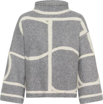 Soaked In Luxury SLSorea Mono Pullover - Femme - Pulls - Gris - Taille: 40 FR