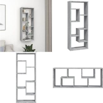vidaXL &Eacute;tag&egrave;re murale Sonoma gris 36x16x90 cm Bois ding&eacute;nierie - &Eacute;tag&egrave;re Murale - &Eacute;tag&egrave;re Cube - Rangement Mural - D&eacute;coration Murale - Meuble Design - Home