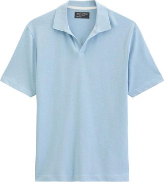 Marc O'Polo Strick-Poloshirt mit Variokragen und Leinenanteil, Regular FIt in