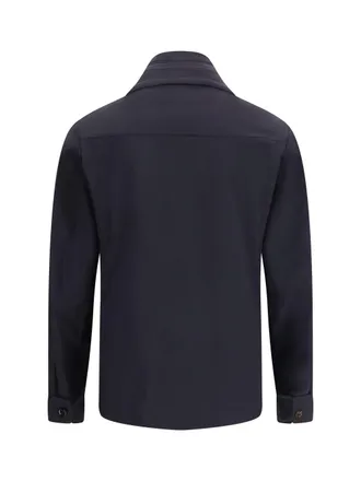 Moorer Mens Volmer Jacket Dark Blu Polyamide; Polyurethane