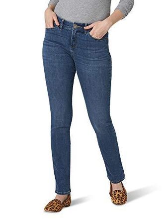 Lee Ultra Lux Comfort with Flex Motion Straight Leg Jean, Seattle, 44 Grande Longueur Femmes
