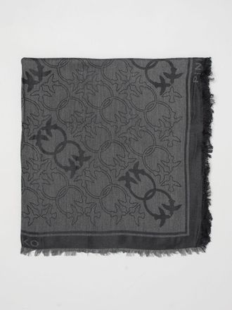 Pinko &Eacute;charpe carr&eacute;e en viscose m&eacute;lang&eacute;e avec monogramme Love Birds