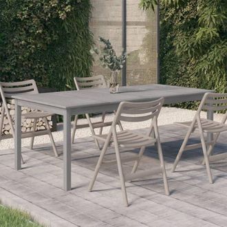 vidaXL Vidaxl - Table de jardin Gris 200x100x75 cm Bois dacacia solide