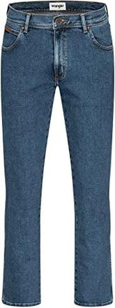 Wrangler Texas Jean stretch pour homme Coupe droite, Délavé, 44W / 34L