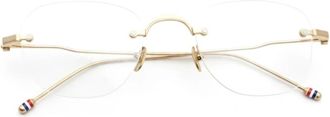 Thom Browne Femme, Accessoires, Jaune, Taille: ONE Size Rectangular Rimless Optical Frame