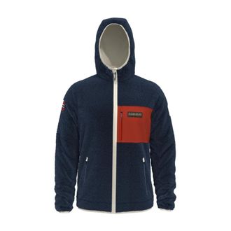 Napapijri Blaue Yupik Fleece Kapuzenpullover mit Rei&szlig;verschluss - - Jackets - Herren - Blau - L