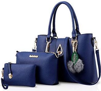 Nicole & Doris Nicole&Doris Sac Fourre Tout Sac a Main Femme Ensemble de 3 PCS Sac Cabas Grand en Cuir PU Shopping Bag Sacs Portés Main Multifonction Sac Bandouliere
