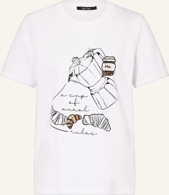 Marc Aurel Marc Aurel T-Shirt Mit Schmucksteinen weiss