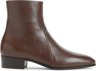 Valentino Garavani Homme, Chaussures, Brun, Taille: 43 1/2 EU Bottes Cheville en Cuir Marron pour Homme