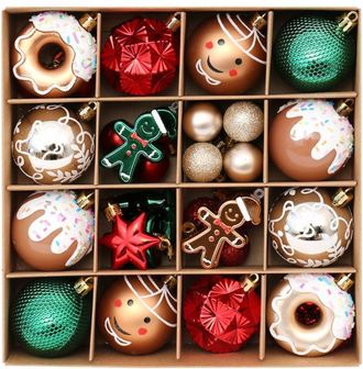 Generic 6CM Weihnachtsdeko Weihnachtskugeln, 42 St&uuml;cke Bruchsiche Christbaumkugeln Ornamente Weinrot Weihnachtsbaumschmuck f&uuml;r Weihnachtsbaum Christbaumkugeln