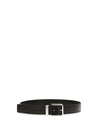 Givenchy Mens Gentlemen Leather Belt Black Calf Bos Taurus E Braces