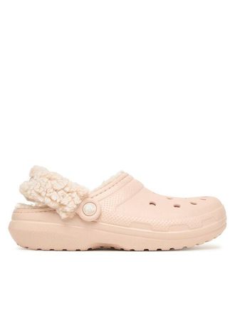 Crocs Pantoletten Classic Fleece Lined Clog Quartz 211396 Rosa
