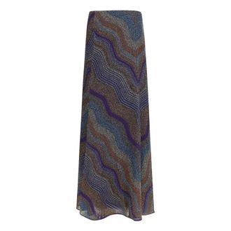 Missoni Pailletten-Chevron-Lam&eacute;-Viskose-Maxirock - - Skirts - Damen - Mehrfarbig - XS