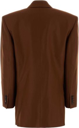 Saint Laurent Womens Veste Lainage Cachemire Chataigne Giacche E Gilet Jacket