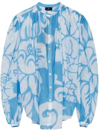 Etro Bluse mit Print - Blau