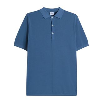 Aspesi Homme, Tops, Bleu, Taille: 2XL Polo Cotone Piquet Tinto Capo