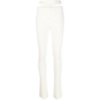 ADĀMO Andrea Adamo Hose mit Cut-Out-G&uuml;rtel - - Trousers - Damen - Wei&szlig; - M