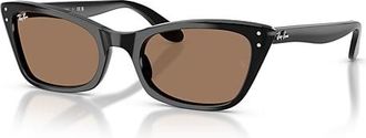 Ray-Ban Lady Burbank Sonnenbrillen Schwarz Fassung Braun Glas 52-20