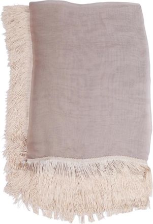 Faliero Sarti Femme, Accessoires, Beige, Taille: ONE Size Sciarpa Ginny Frangia 115X150