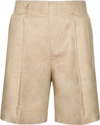 Loro Piana bermuda en lin - Tons neutres