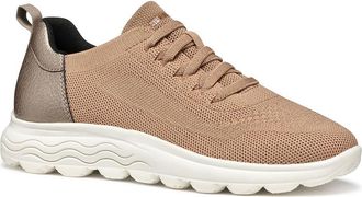 Geox Damen D SPHERICA B Sneaker, Beige, 35 EU