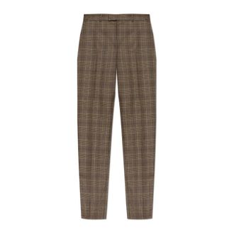 Alexander McQueen Woll Karierte Hose - - Trousers - Herren - Braun - L