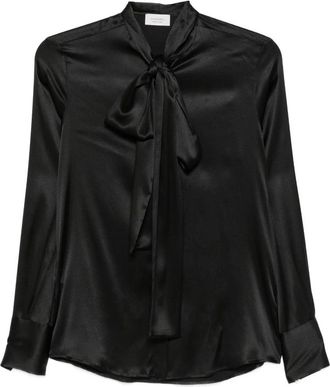 Mazzarelli Pussy-bow Silk-satin Blouse