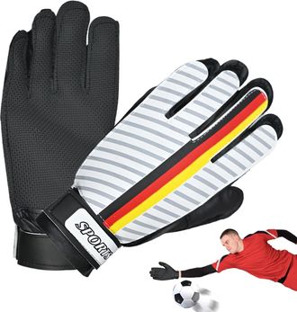 Generico Fu&szlig;ball-Torwarthandschuhe, 1 Paar Torwarthandschuhe f&uuml;r Erwachsene, Fu&szlig;ballzubeh&ouml;r, atmungsaktiv, gepolstert, f&uuml;r Training, Wettkampf, Schule, Ligas